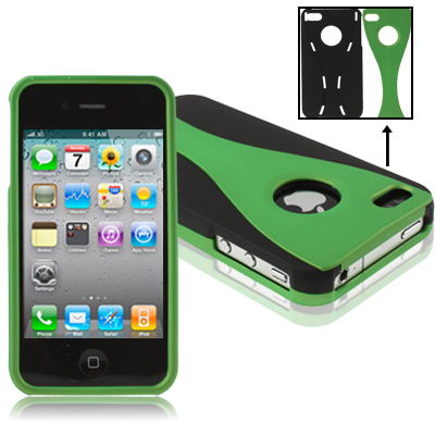 2 in 1 (Front + Split-type Back Cover) Plastic Case for iPhone 4 & 4S ...