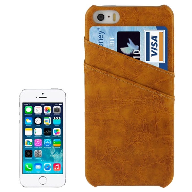 Deluxe Retro PU Leather Back Cover Case with Card Slots with Fashion ...