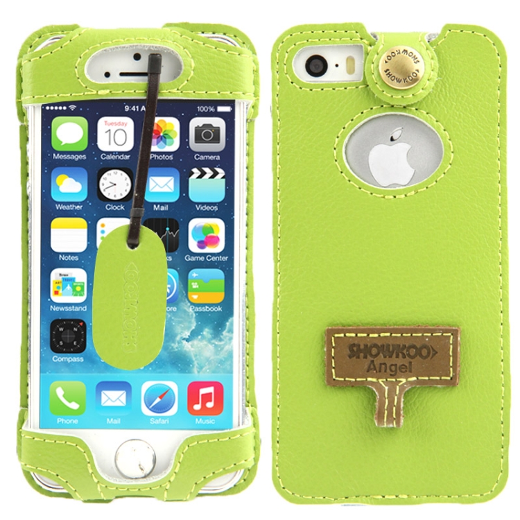 SHOWKOO Lichi Texture Premium Luxury Vertical Style Snap Button Leather ...