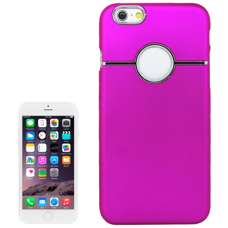 Horizontal Stripe Plastic Case for iPhone 6 & 6S(Magenta)