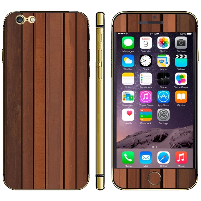 Wood Texture Mobile Phone Decal Stickers for iPhone 6 & 6S