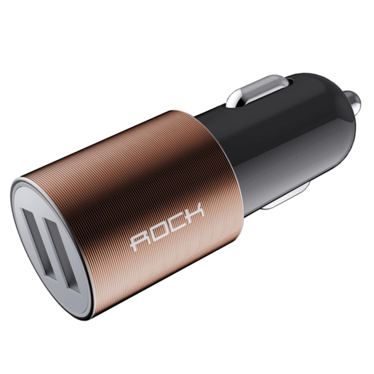 ROCK 5V 2.1A Dual USB Port Raid Car Charger Auto Adapter