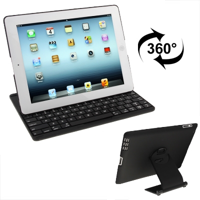 2.4GHz Bluetooth Keyboard with 360 Degree Rotation Holder & Frosted ...