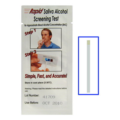 Prueba de detección de alcohol en saliva
