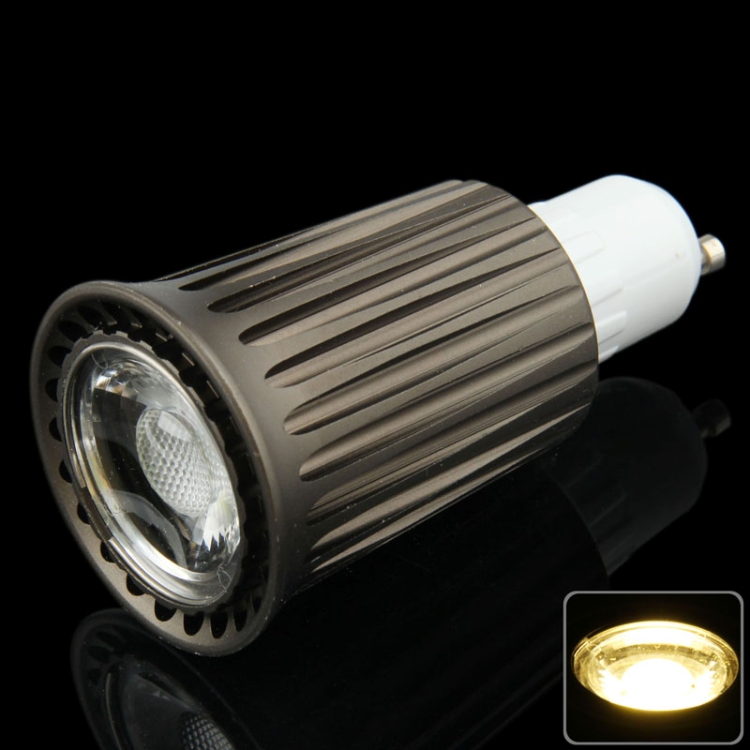GU10 9W Warm White COB LED Spotlight Bulb, AC 85-265V