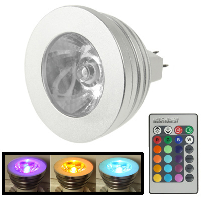 MR16 3W RGB Flash LED Light Bulb