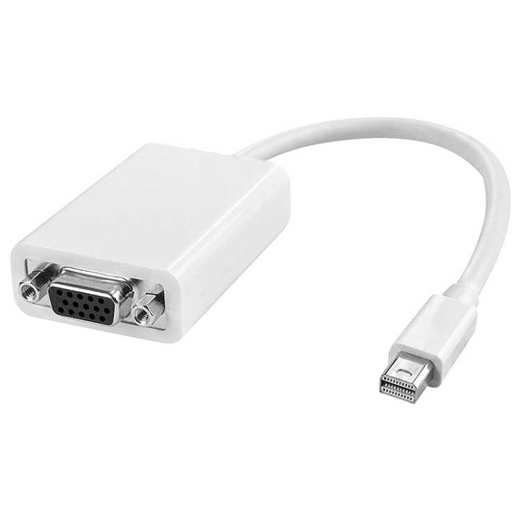 Mini Display to VGA 15 Pin Female Adapter for Apple(White)