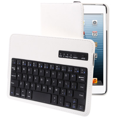 HB024 สีขาว, บลูทู ธ v3.0 แป้นพิมพ์ ABS แบบแข็งพร้อมเนื้อลิ้นจี่แบบถอด ...