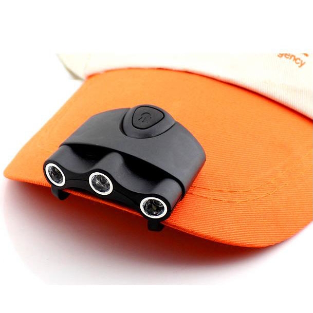 3 LED Clip Cap Lamp(Black)