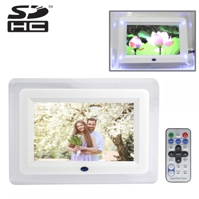 7 inch 4 Blue LED Lights Digital Picture Frame with Remote Control ...