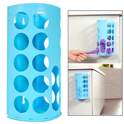 Wall Mount Plastic Carrier Bag Storage Container Holder Organizer ...