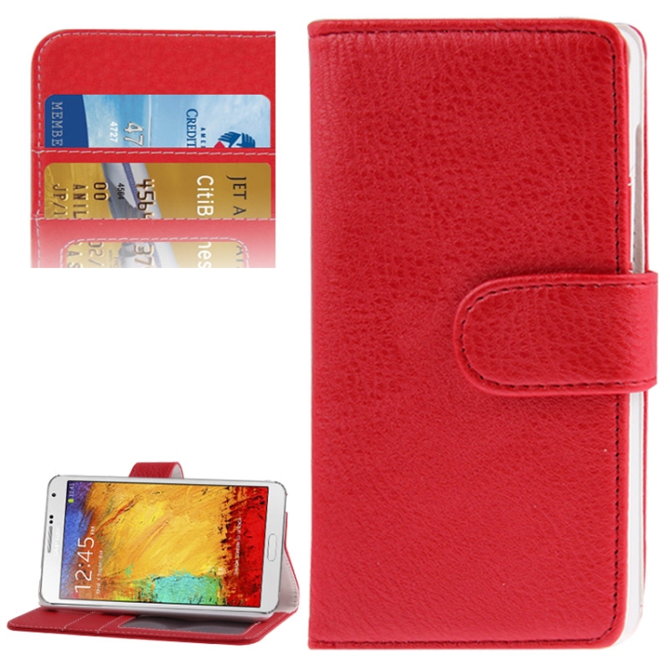 Litchi Texture Horizontal Flip Leather Case with Credit Card Slot ...