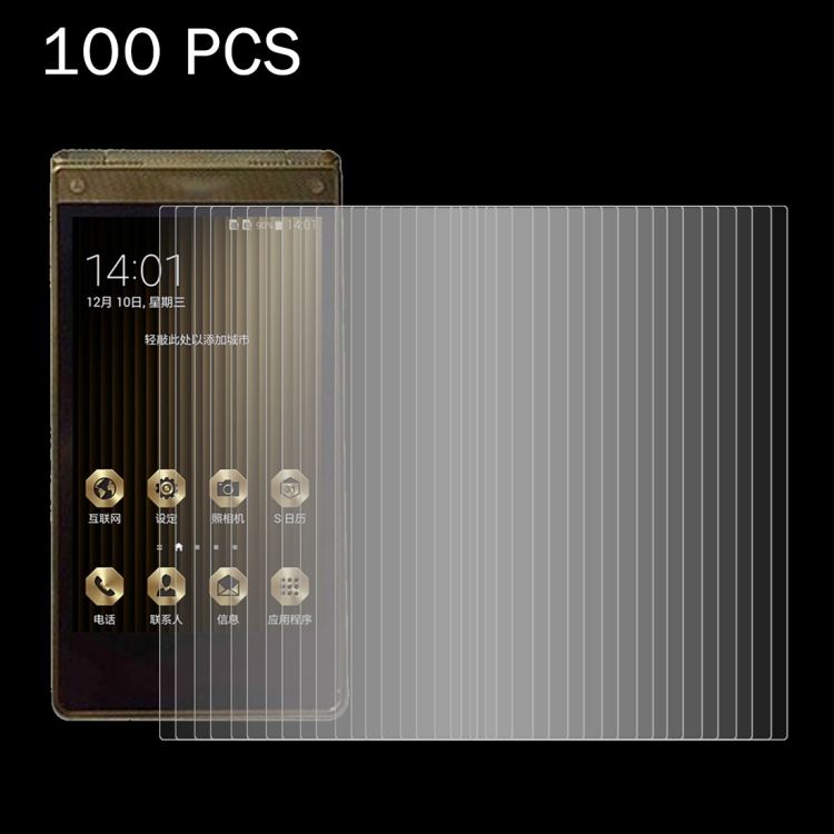 100 PCS for Samsung W2015 / Galaxy Golden 2 0.26mm 9H 표면 경도 2.5D 방폭 강화 ...