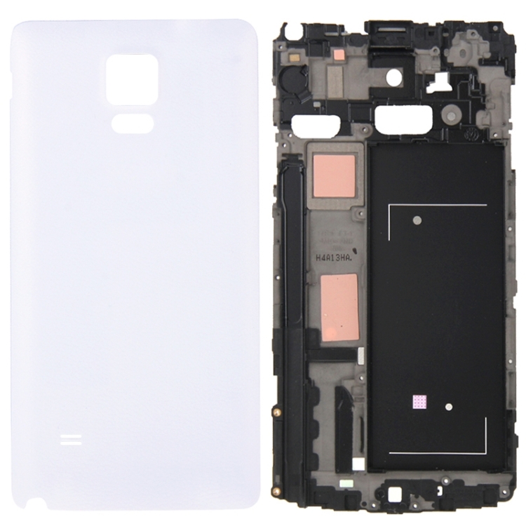 Galaxy Note 4 / N910V 전체 하우징 커버(전면 하우징 LCD 프레임 베젤 플레이트 + 배터리 후면 커버)(흰색)