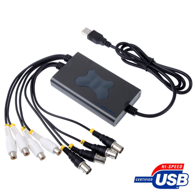 4CH USB 2.0 DVR วิดีโอเสียงการ์ดจับภาพแบบเรียลไทม์แบบเต็มรองรับอินพุต ...
