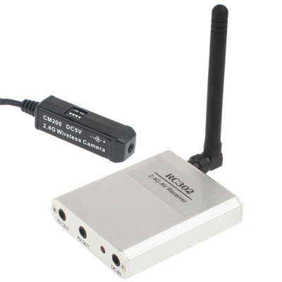 2.4 GHz 8 Channels Mini Wireless Surveillance Camera & AV Receiver