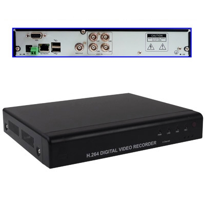 4 Channels Embedded DVR with H.264 Compression, Built-in 1TB SATA Hard ...