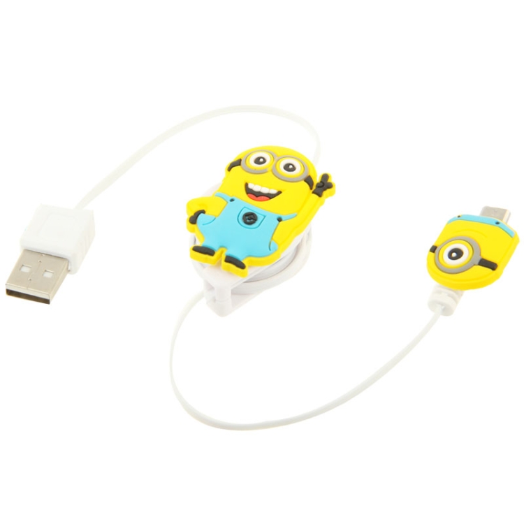 Despicable Me Minions Style USB 2.0 to Micro USB Retractable Data Cable ...