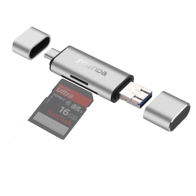 Seenda 3 in 1 USB-C / Type-C & Micro USB & USB 3.0 Aluminum Alloy ...