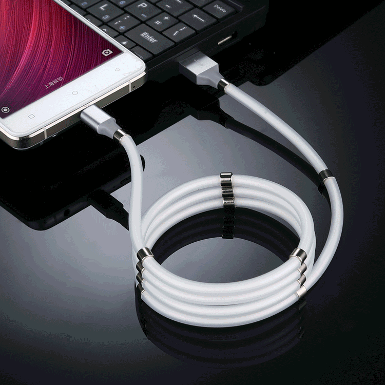USB to Micro USB Luminous Magnetic Attraction Data Cable, ความยาว: 1 ม. ...