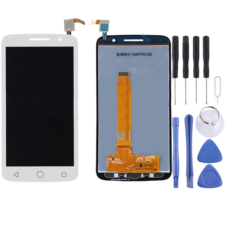 Alcatel One Touch Pop 2 Premium / 7044 (흰색) 용 LCD 화면 및 디지타이저 전체 어셈블리