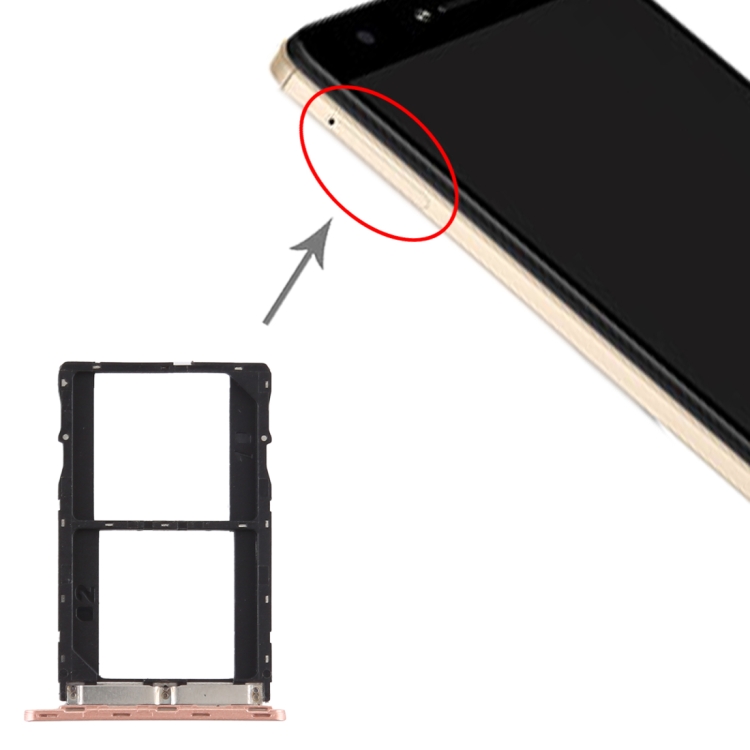 สำหรับ Tecno Spark Plus K9 ถาดซิมการ์ด + ถาดซิมการ์ด (สีทอง)