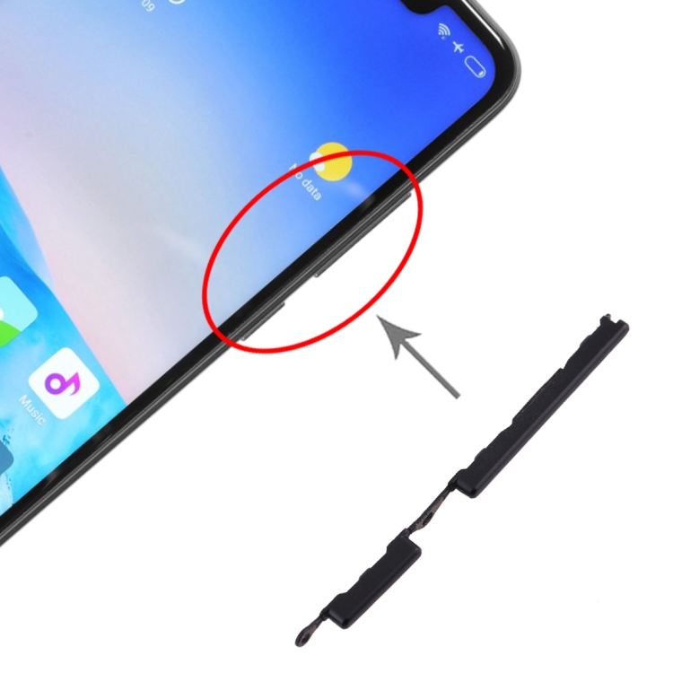 Power Button and Volume Control Button for Xiaomi Redmi Note 8 Pro(Black)