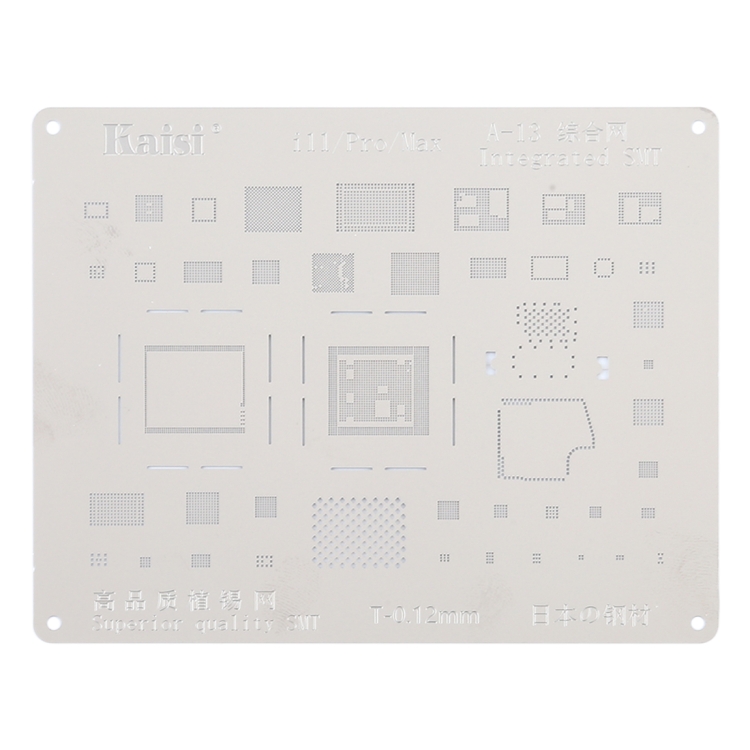 Kaisi A-13 IC Chip BGA Reballing Stencil Kits Set Tin Plate For iPhone ...