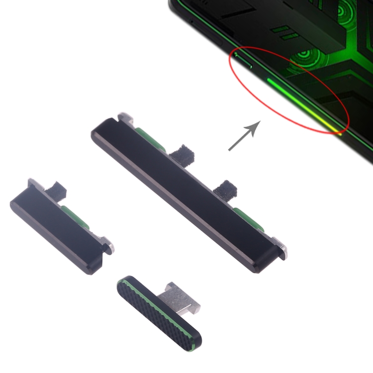 Power Button and Volume Control Button for Xiaomi Redmi Note 8 Pro(Black)