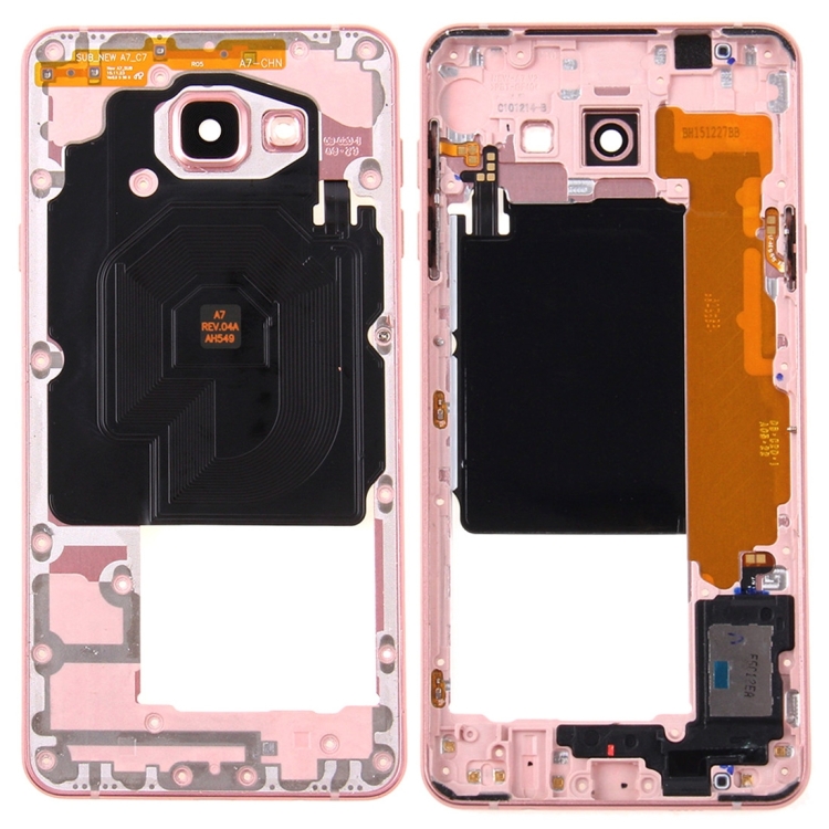 For Galaxy A7 (2016) / A7100 Middle Frame Bezel(Pink)