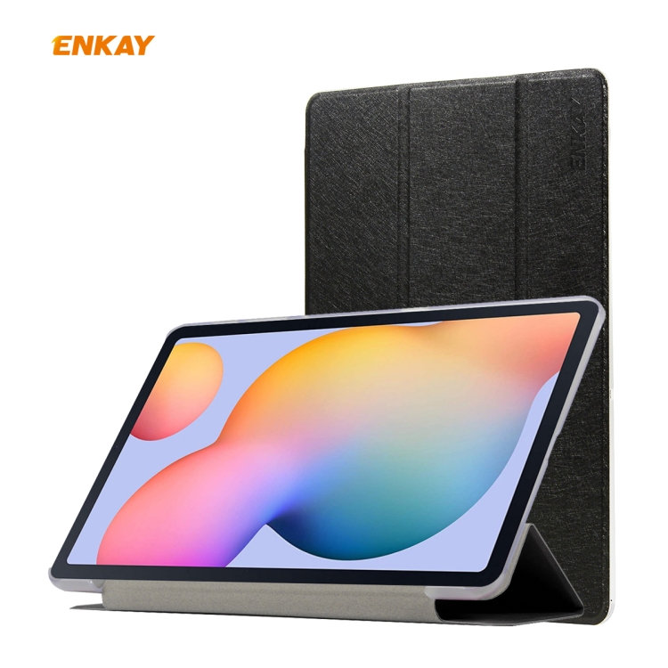 สำหรับ Samsung Galaxy Tab S6 Lite P610 / P615 / TAB S6 LITE 2022 / P613 / P619 Enkay 3-fold Silk ...