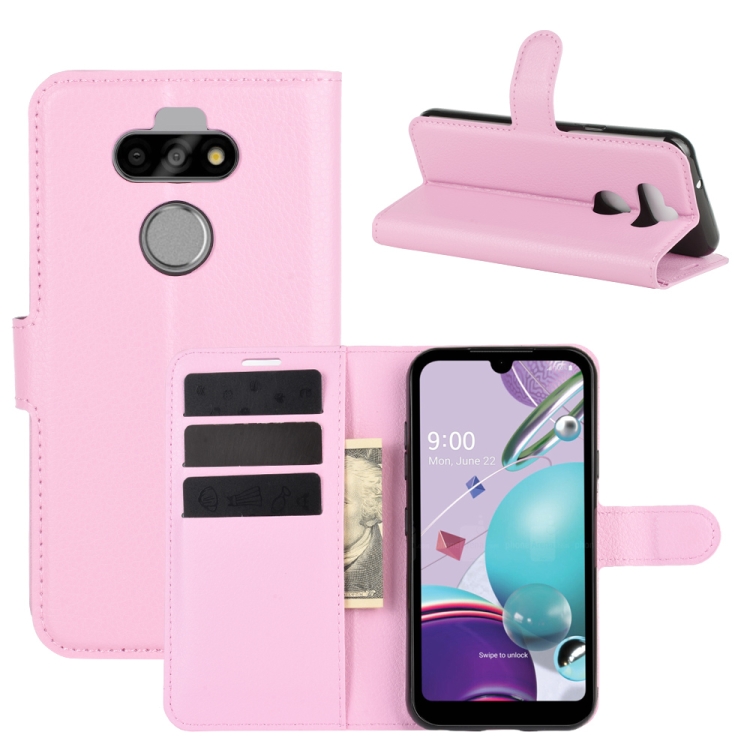 สำหรับ LG K31 / Aristo 5 / Aristo 5 Plus Litchi Texture ซองป้องกันพลิก ...