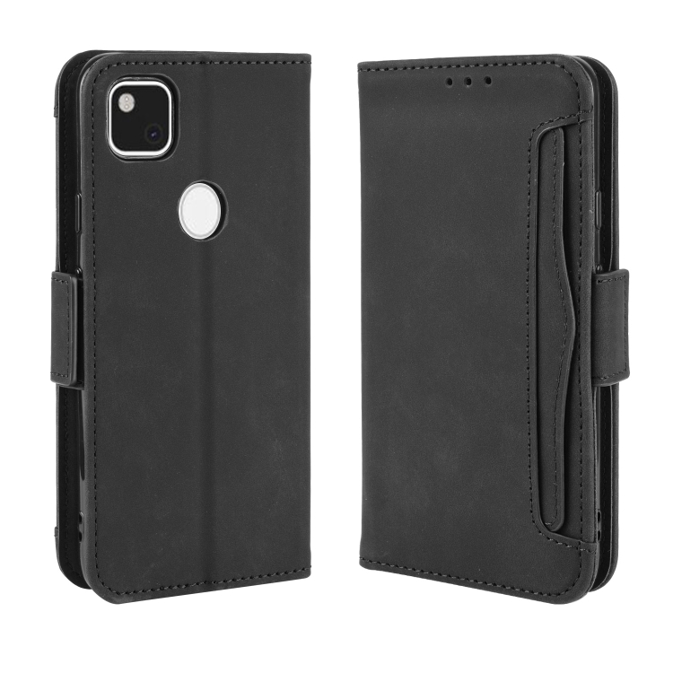For Google Pixel 4 XL Wallet Style Skin Feel Calf Pattern Leather Case ...