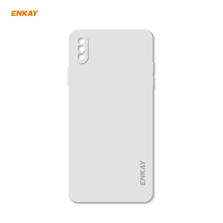 สำหรับ iPhone X / XS ENKAY ENK-PC071 Hat-Prince ซิลิโคนเหลวตรงขอบเคสกัน ...