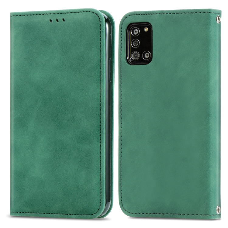 สำหรับ Samsung Galaxy A31 Retro Skin Feel Business เคสหนังพลิกแนวนอน ...