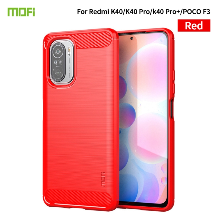 สำหรับ Xiaomi R Edmi K40 / K40 Pro / K40 Pro + POCO F3 MOFI Gentleness Series แปรงเนื้อคาร์บอนไฟ ...