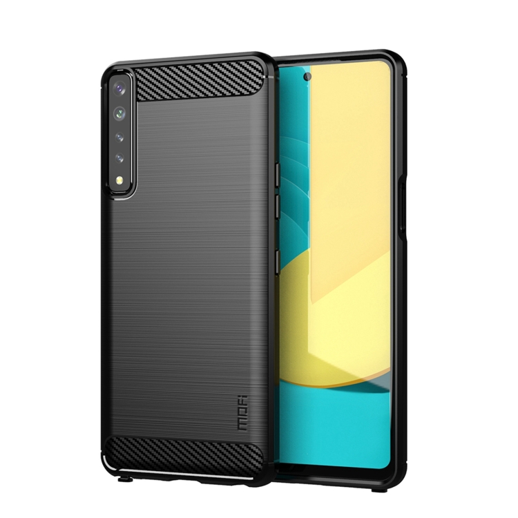 สำหรับ LG STYLO 7 4 กรัม Mofi Gentleness Series แปรงเนื้อคาร์บอนไฟเบอร์ ...