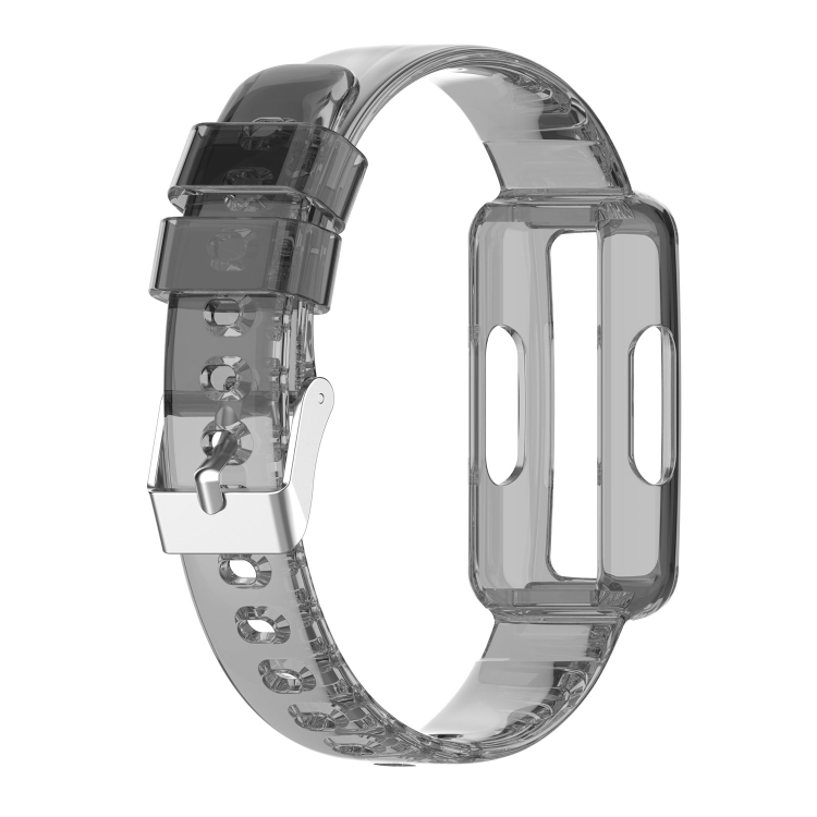 For Fitbit Luxe Transparent Silicone Integrated Watch Band(Transparent ...