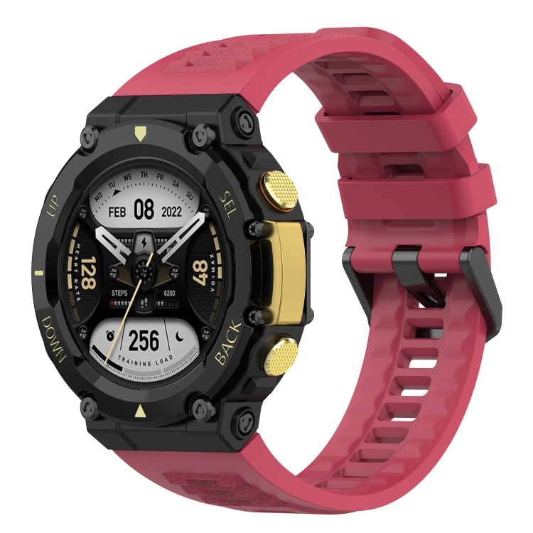 Для Amazfit T-Rex 2 Силиконовый ремешок для часов для отдыха (красный)