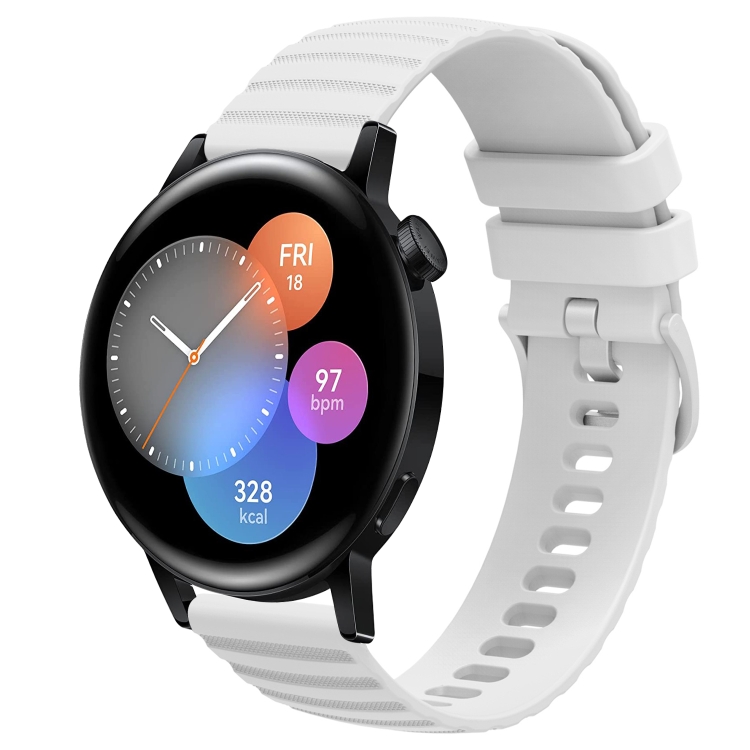 Para Huawei Watch GT3 42mm 20mm Ondulado Padrão de Pontos Cor Sólida ...