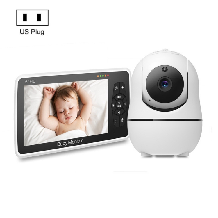 SM50 5 inch Baby Monitor 360-Degree Rotating Wireless Camera Night ...