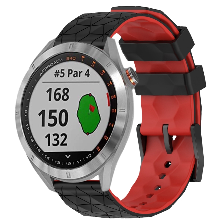 สำหรับ Garmin Approach S40 20mm Football Pattern สายนาฬิกาซิลิโคนสองสี ...