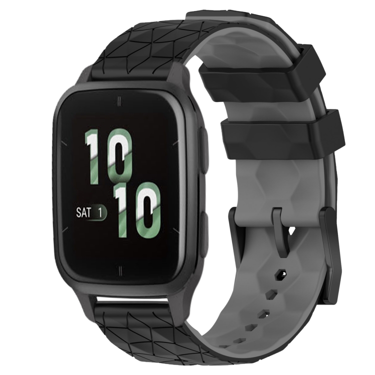 สำหรับ Garmin Forerunner Sq2 20mm Football Pattern สายนาฬิกาซิลิโคนสอง ...