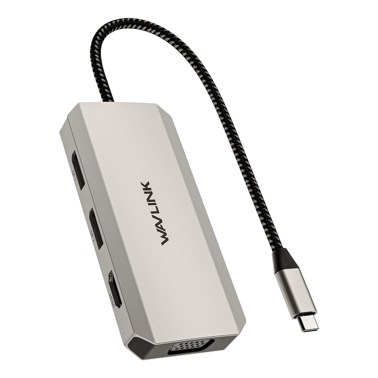 Wavlink Wl Umd305 7 In 1 4k Dp Hdmi Quard Display Usb C Hub Dock