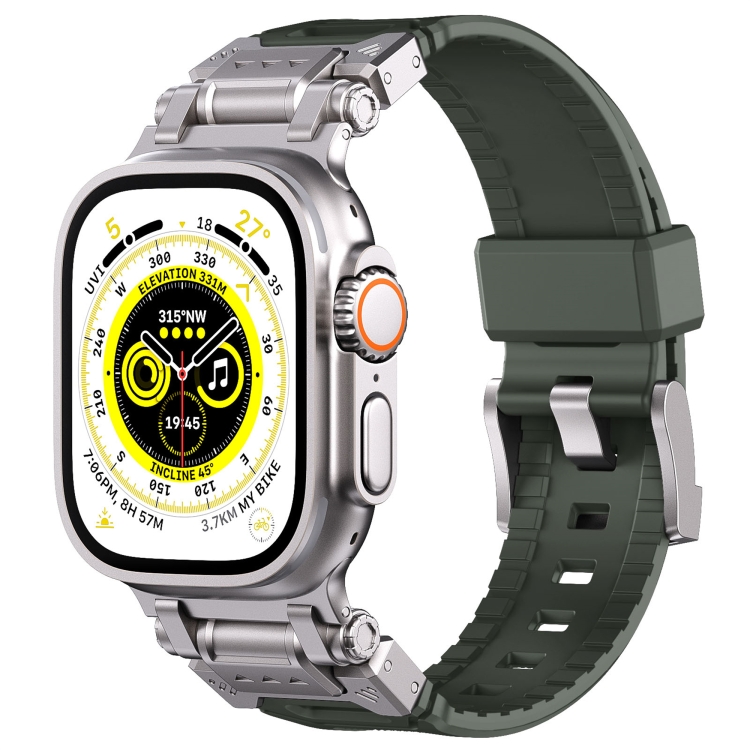 สำหรับ Apple Watch Series 3 42mm ซิลิโคนเกราะ Mecha Head Watch Band (สี ...