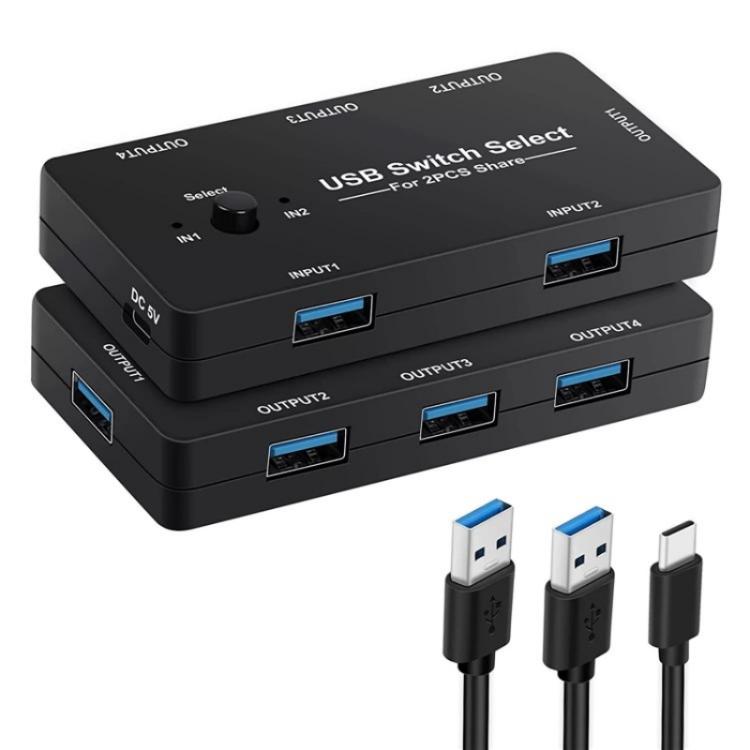 U3 USB Drive Printer Sharing Splitter USB 3.0 Bidirectional Switch 1 ...