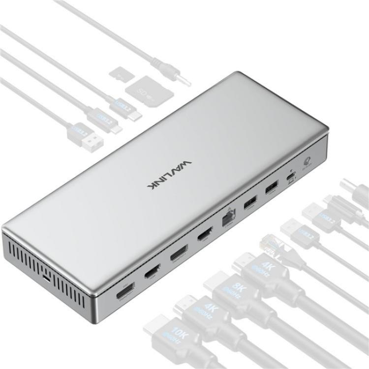 WAVLINK WL-UG75PD1-DH2 USB-C / Type-C Displaylink DL7400 Docking ...