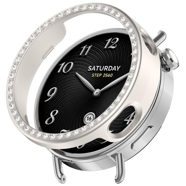 For Xiaomi Watch S4 41mm Single Row Diamond Half Coverage Hollow TPU ...