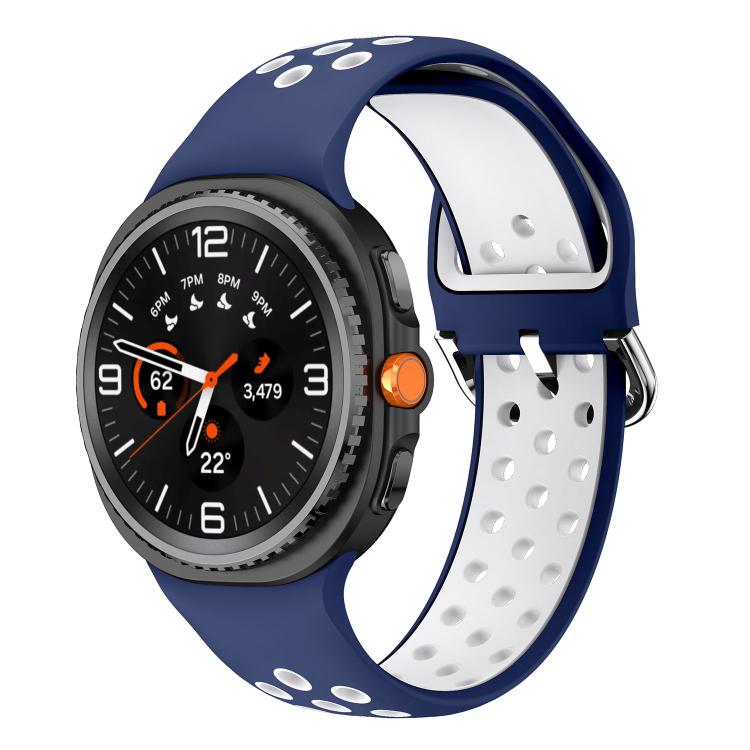 For Samsung Galaxy Watch8 / Watch8 Classic Round Holes Silver Buckle ...