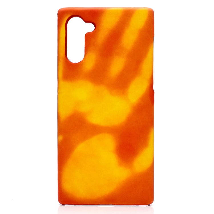 วางผิว + เซ็นเซอร์ความร้อน PC เปลี่ยนสีฝาหลังป้องกันเคสสำหรับ Galaxy Note10 (สีแดงเปลี่ยนเป็นสี ...